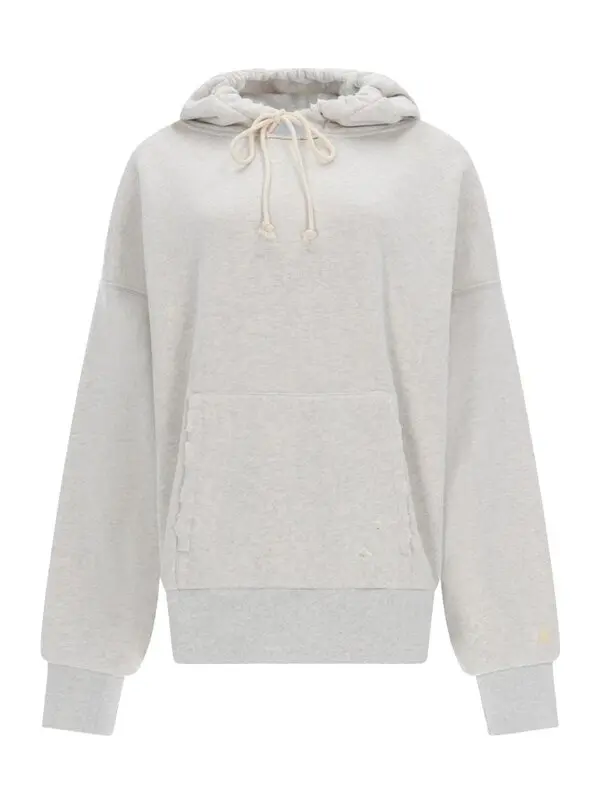 GOLDEN GOOSE Star Hoodie With Drawstring - Gray