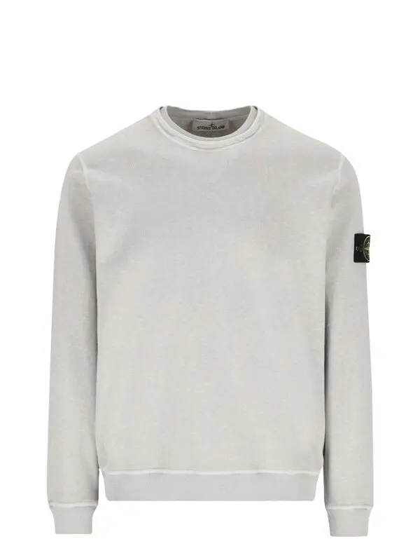 Stone Island Cotton Sweatshirt With Logo Badge - Multicolor