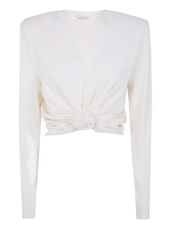 Magda Butrym Long Sleeve Twist Detail Top - Multicolor