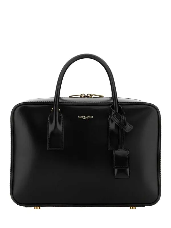 Saint Laurent Leather Sac De Jour Handbag - Black