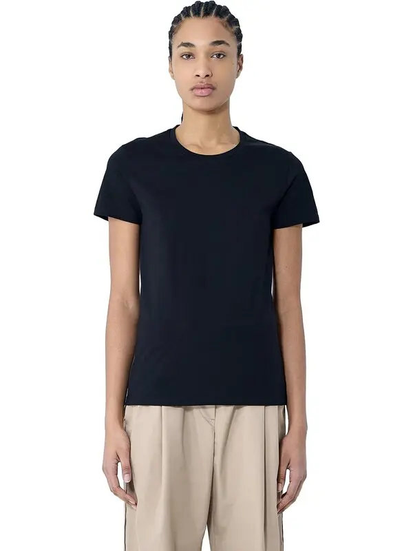Moncler Logo Motif Cotton T-shirt - Black