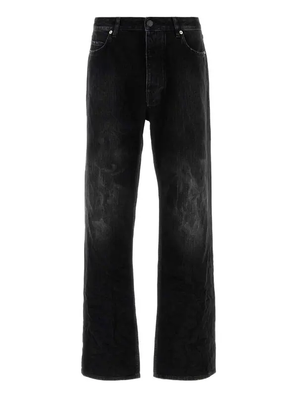 Balenciaga Wide-leg Denim Jeans - Black