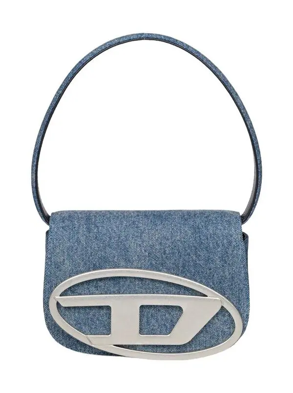 DIESEL® Denim Shoulder Bag With Oval D Logo - Blue