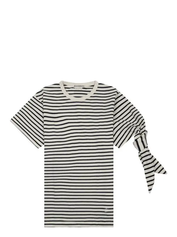 JW Anderson Striped T-shirt With Knot Detail - Multicolor
