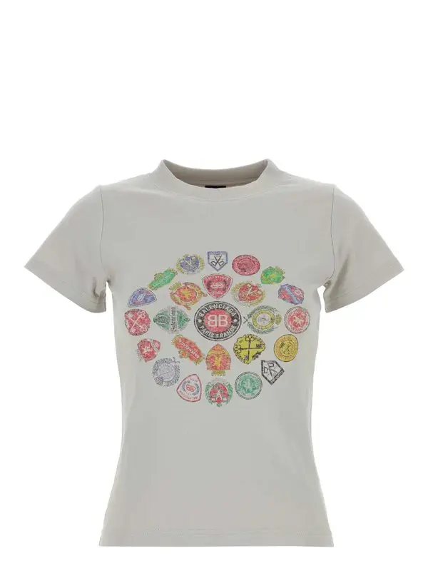 Balenciaga Graphic Print T-shirt - Gray