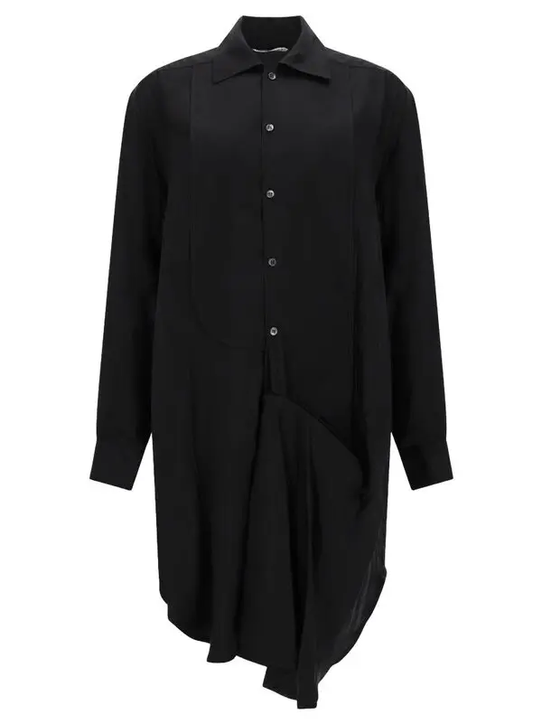 JW Anderson Tuxedo Drape Midi Dress - Black