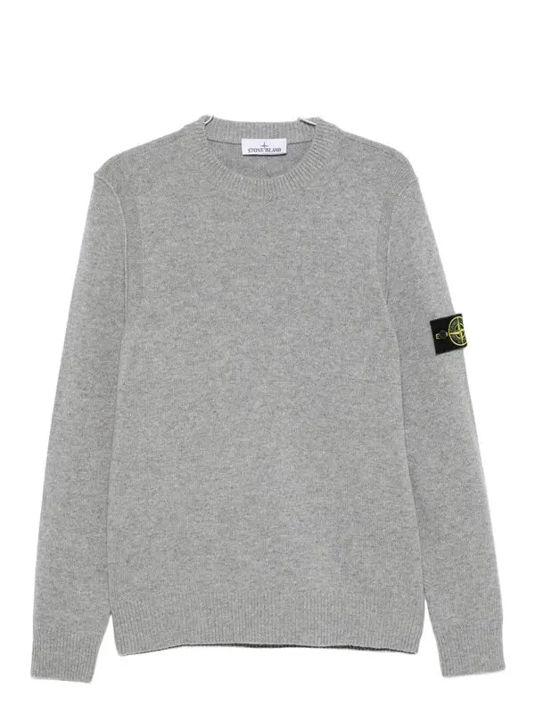 Stone Island Cotton Crewneck Sweater With Detachable Compass Badge - Multicolor