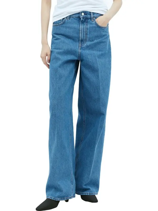 TOTEME Wide Leg Denim Jeans - Blue