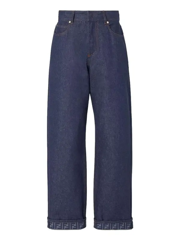 Fendi Ff Reverse Denim Jeans - Multicolor
