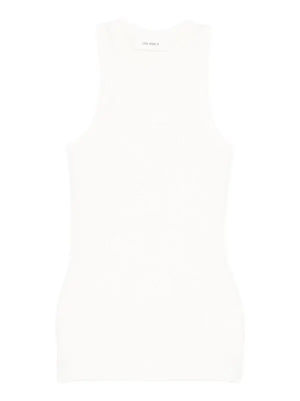 LISA YANG Amya Ribbed Cotton And Cashmere Top - Multicolor