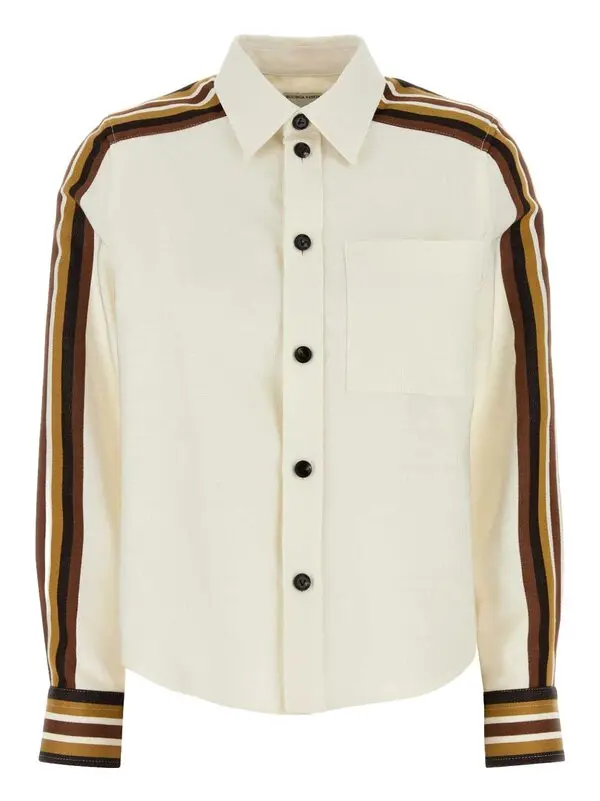 Bottega Veneta Striped Viscose Blend Shirt - White
