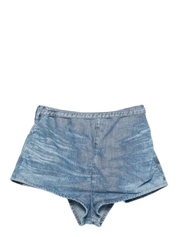 DIESEL® Denim Cotton Shorts With Frayed Hem - Multicolor