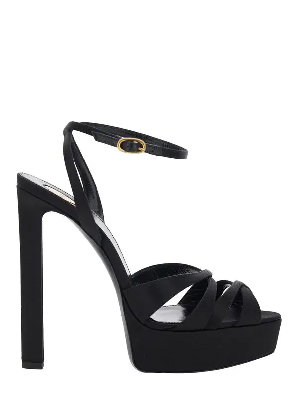 Saint Laurent Chandelle 110 High Heel Platform Sandals - Multicolor