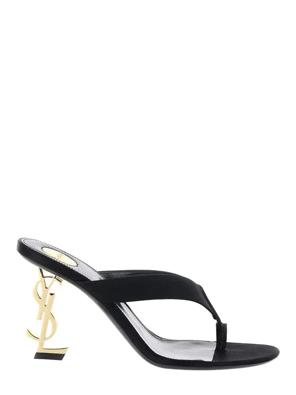 Saint Laurent Opyum 85 Sandals With Logo Heel - Multicolor