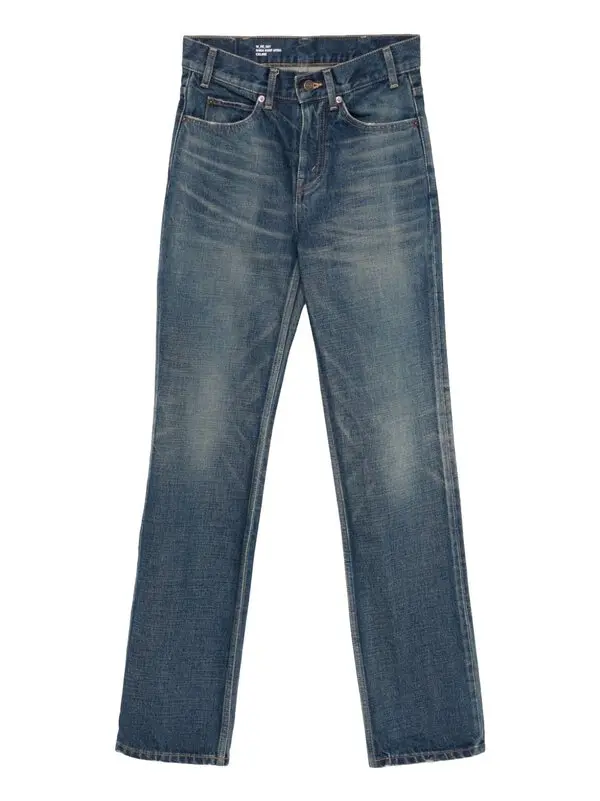 Celine Francoise Jeans In Washed Denim - Blue