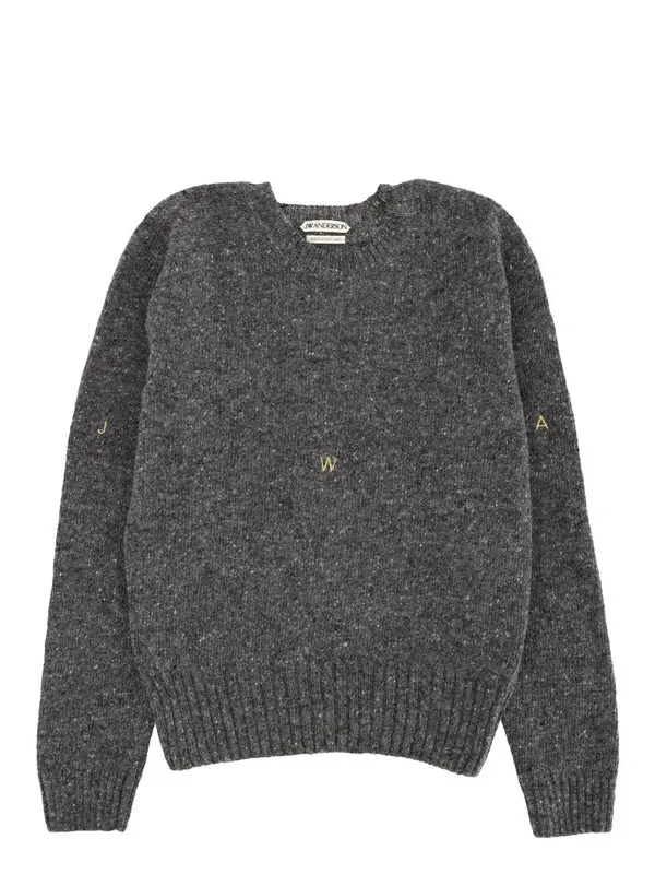 JW Anderson Crew Neck Embroidered Wool And Mohair Pullover - Multicolor