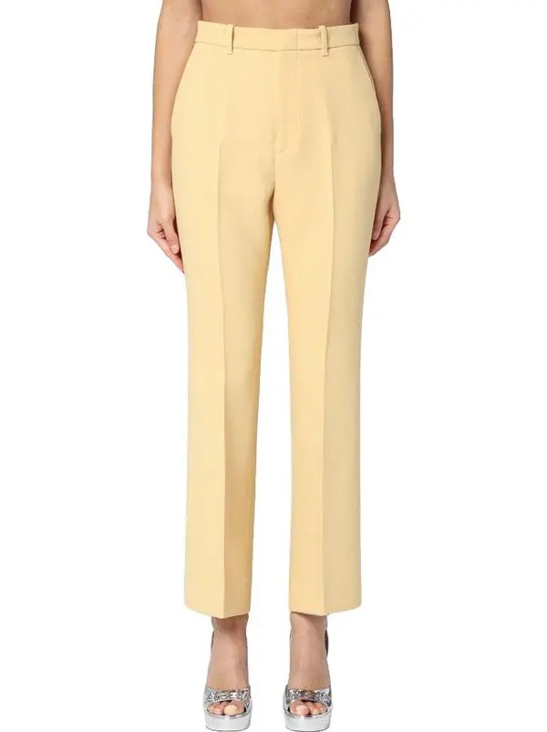 Gucci Wool Crepe Trousers - Yellow