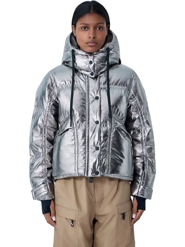 Moncler Celaque Short Down Jacket - Silver