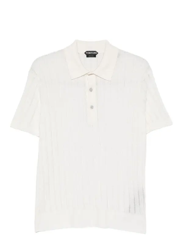 TOM FORD Neutrals Polo Shirts - Cream