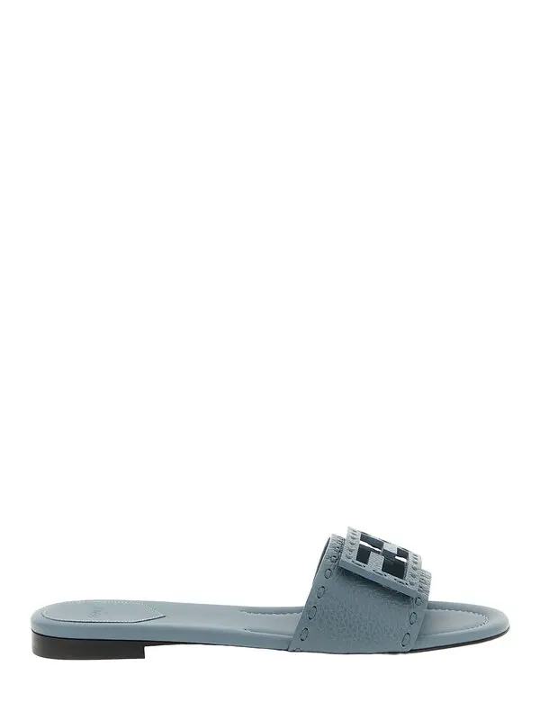 Fendi Baguette Slides - Blue