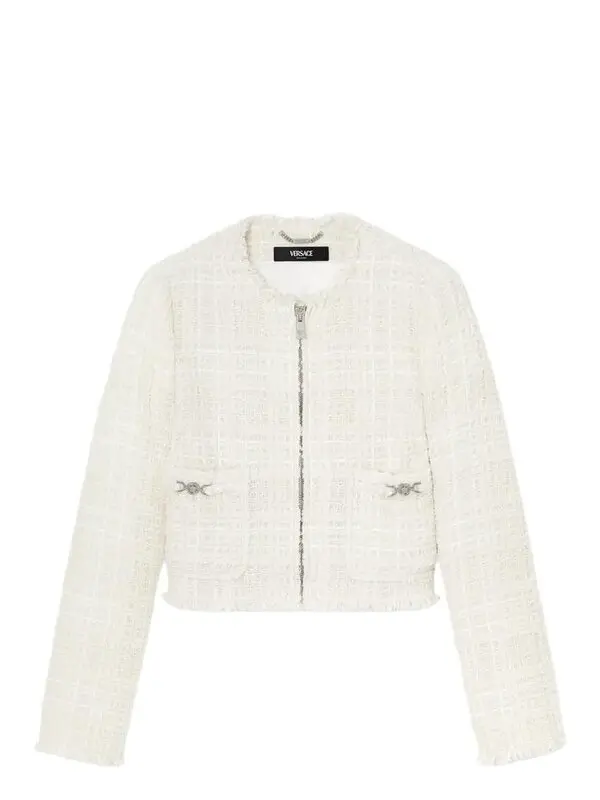 Versace Cropped Jacket - Cream