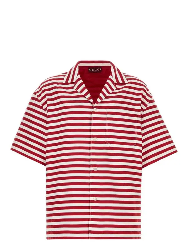 Gucci Embroidered Cotton Blend Shirt - Multicolor