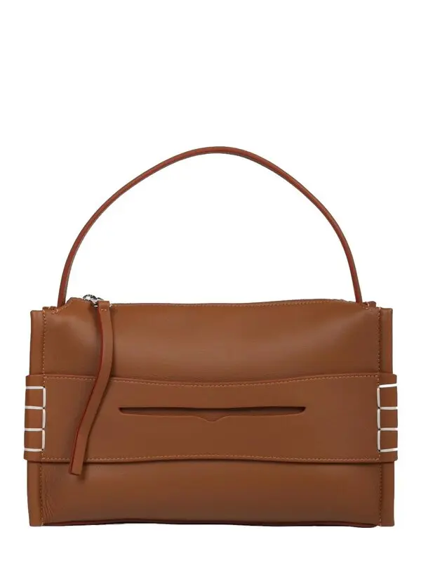 JW Anderson Leather Loafer Bag - Brown