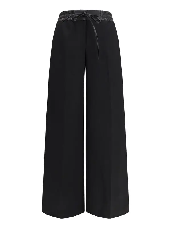 Alaïa Tailored Virgin Wool Wide-leg Pants - Black