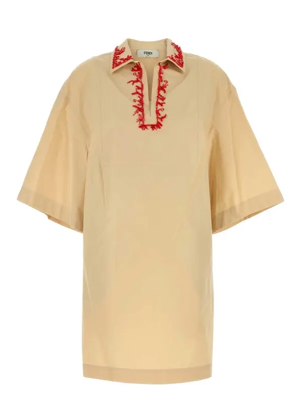 Fendi Pastel Poplin Dress - Yellow