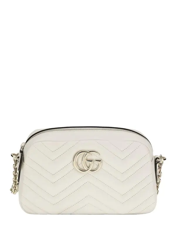 Gucci Marmont Matelassé Leather Crossbody Bag - White