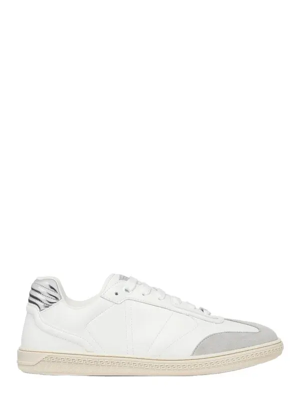Versace Paneled Leather Low-top Sneakers - White