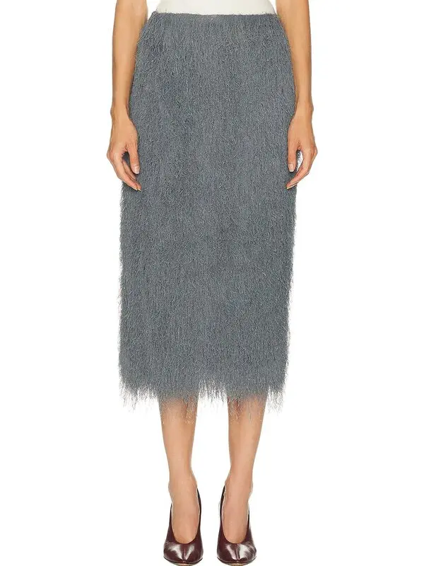 Dries Van Noten Sokna Midi Skirt - Gray