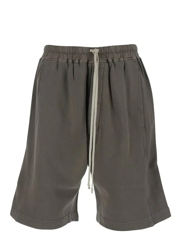 Rick Owens Elastic Waist Shorts With Side Snap Buttons - Multicolor