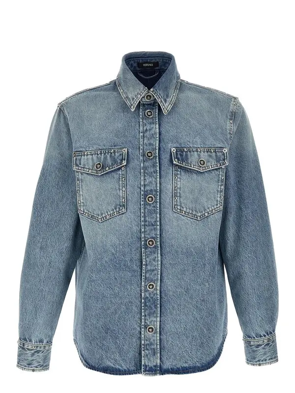 Versace Medusa' Shirt - Blue