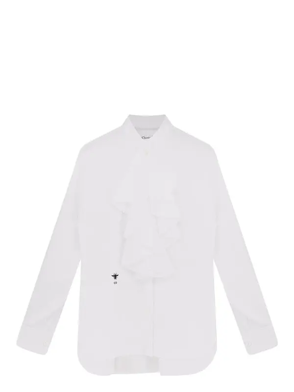 Dior Cotton Shirt With Jabot Detail - Multicolor