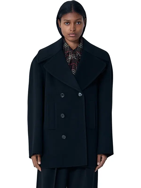 Saint Laurent Tailored Wool Coat - Black