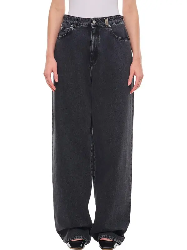 Alexander McQueen Straight Leg Denim Pants - Multicolor
