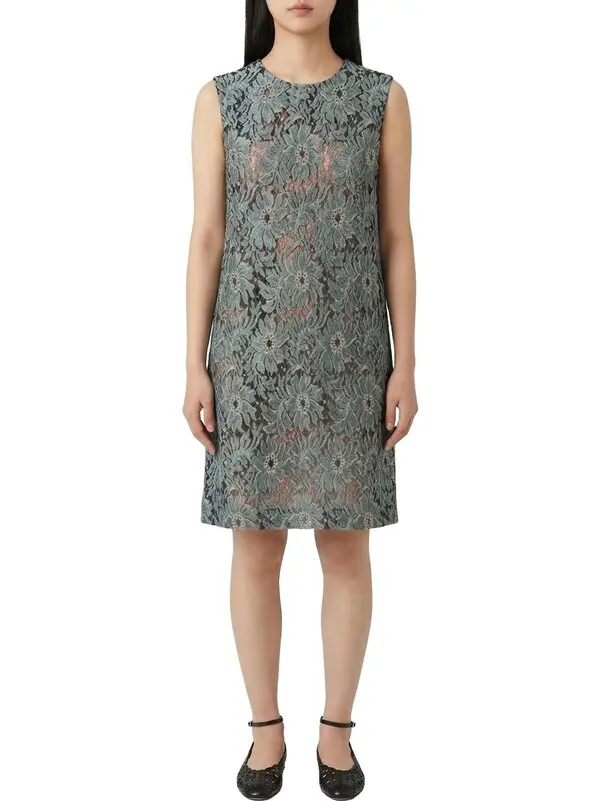 Gucci Sleeveless Lace Dress - Green
