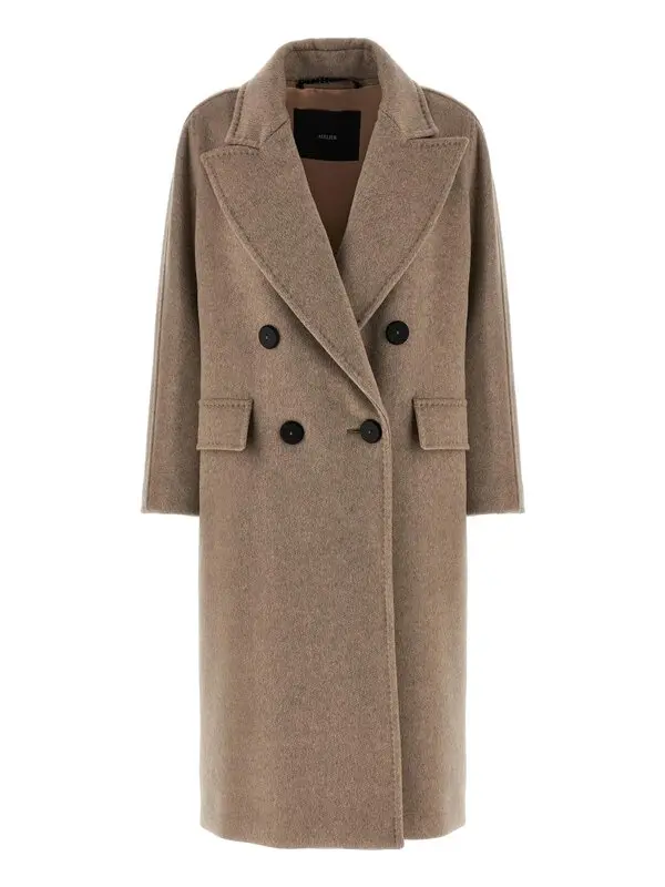 Max Mara Angus Double-breasted Coat - Cream