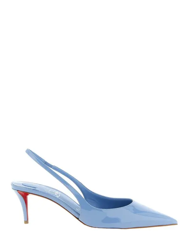 CHRISTIAN LOUBOUTIN Miss Z' Slingback Patent Calf Leather Heels - Blue