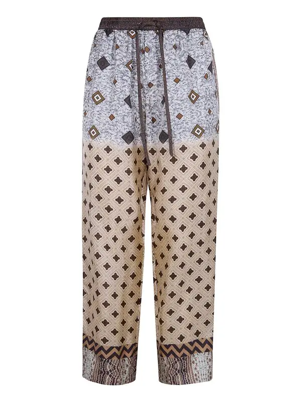 PIERRE-LOUIS MASCIA Printed Silk Trousers - Multicolor