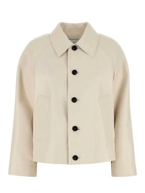 Bottega Veneta Lamb Leather Jacket - White