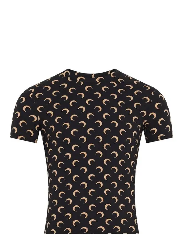 MARINE SERRE Printed T-shirt - Black
