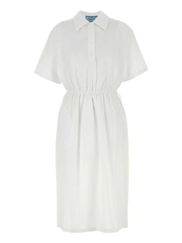 Prada Poplin Shirt Dress - White