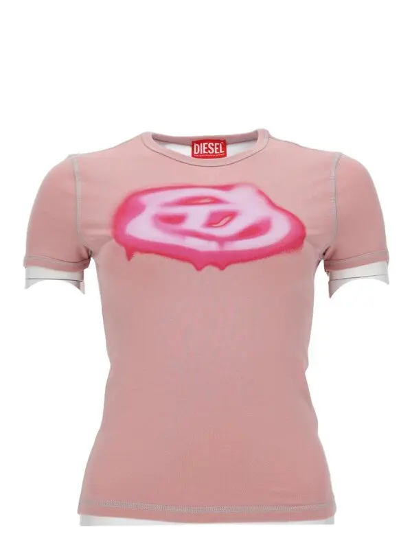 DIESEL® Graffiti Logo T-shirt - Pink