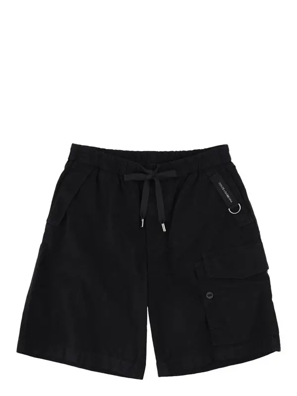 Dolce & Gabbana Drawstring Cargo Shorts - Black
