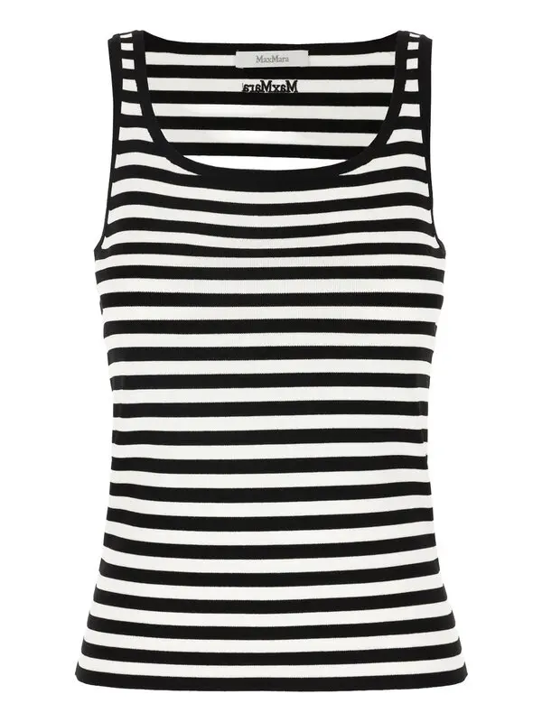 Max Mara Striped Ribbed Tank Top - Multicolor