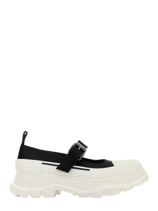 Alexander McQueen Two-tone Leather And Rubber Ballerinas - Multicolor