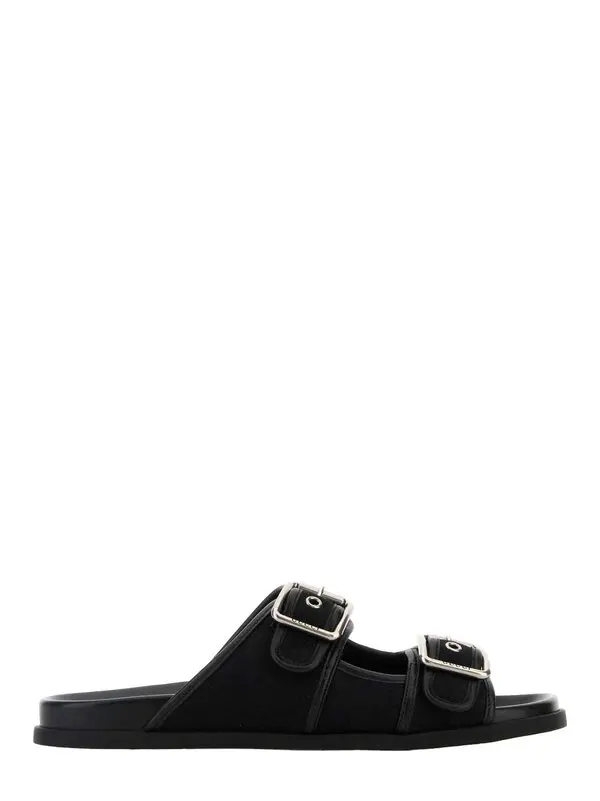 Gucci Gg Fabric Buckled Slides - Multicolor