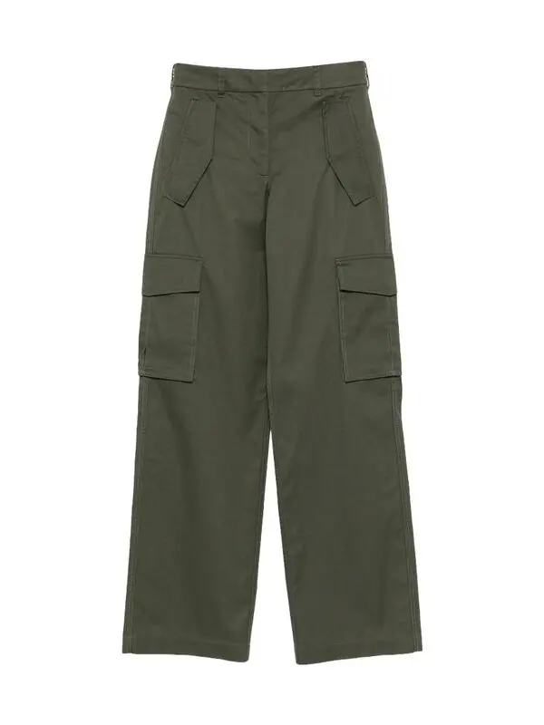 Burberry Cotton Cargo Trousers - Green